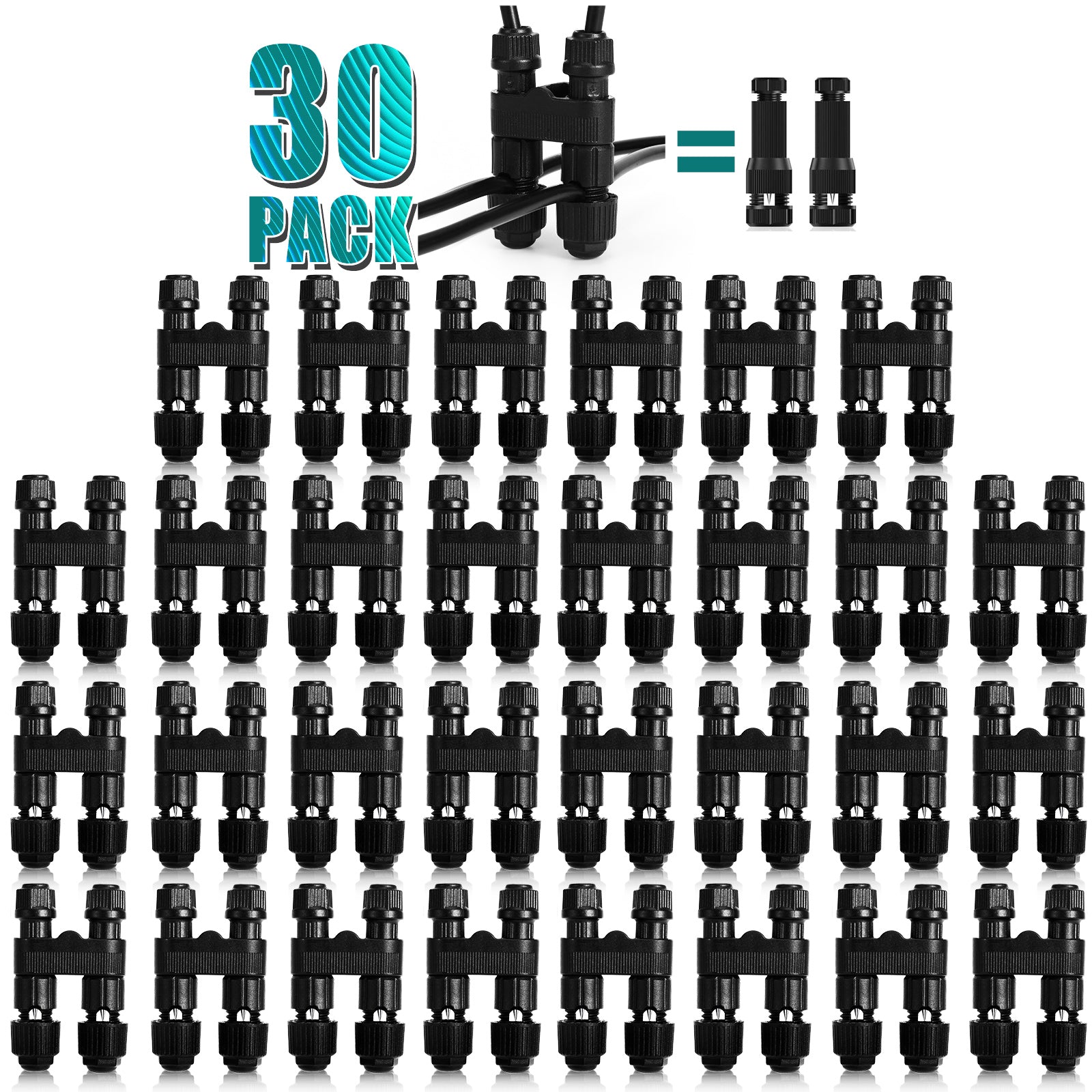 30Pack Low Voltage Wire Connector - iCreating Outdoor Landscaping Wire