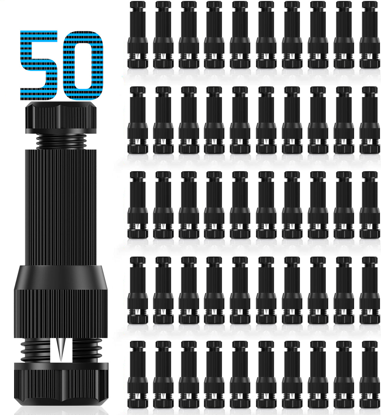 50 Pack Low Voltage Wire Connector - iCreating Landscape Lighting Conn