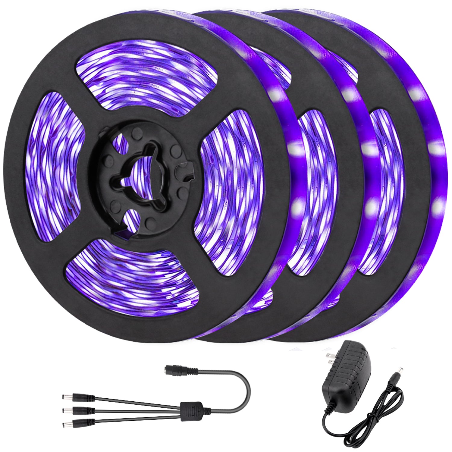 50ft LED UV Black Light Strip Kit, UV LED Light Strip 395nm to 405nm B