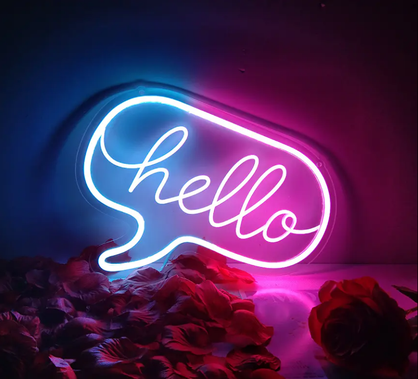Hello Neon Sign